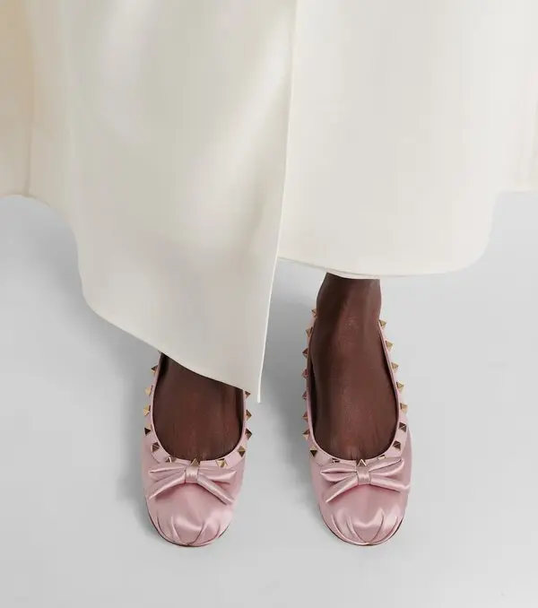 Valentino Garavani Rockstud Ballet Flats - Purple