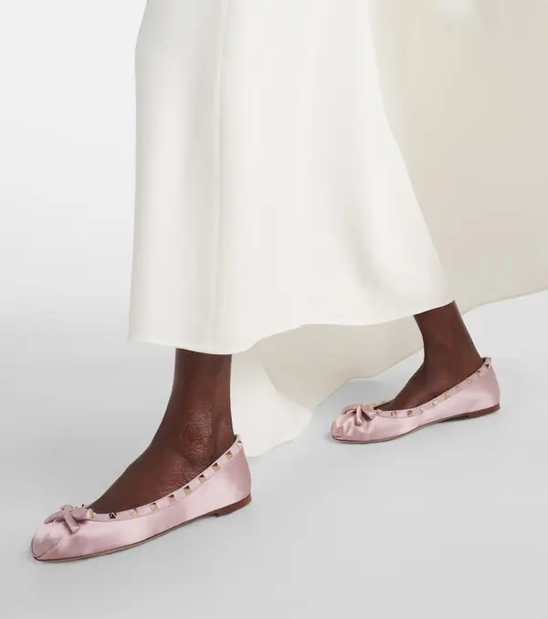 Valentino Garavani Rockstud Ballet Flats - Purple