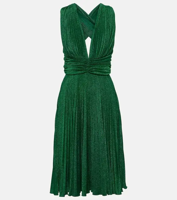 Dolce & Gabbana Pleated Mini Dress - Green