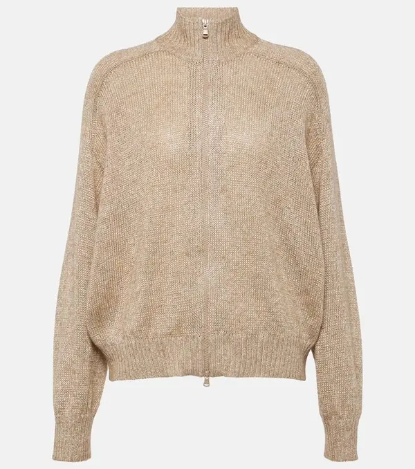 Brunello Cucinelli Zip-up Cardigan - Beige