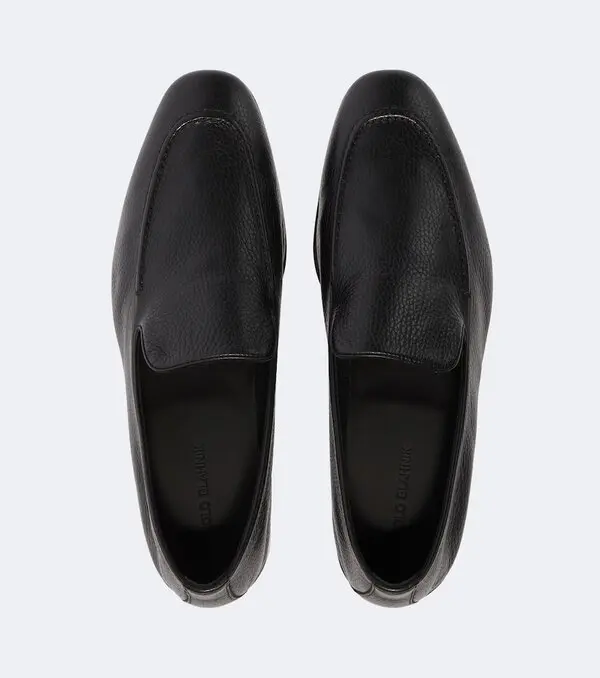Manolo Blahnik Truro Leather Loafers - Black