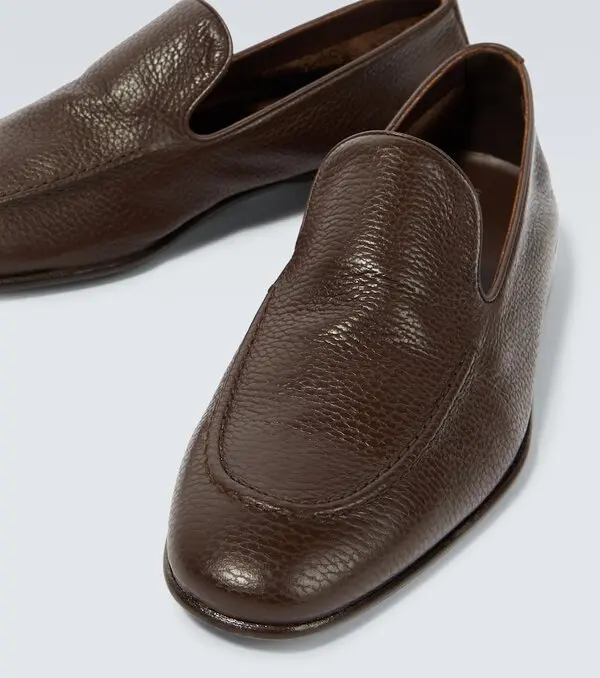 Manolo Blahnik Truro Leather Loafers - Brown
