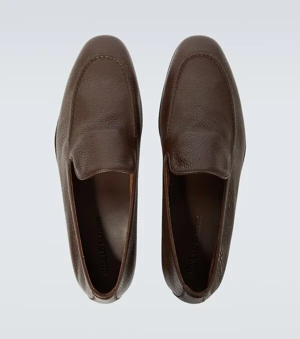 Manolo Blahnik Truro Leather Loafers - Brown