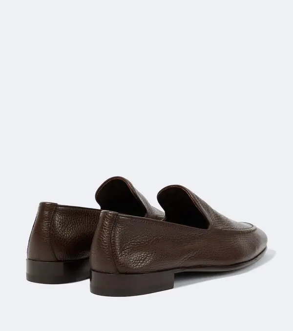 Manolo Blahnik Truro Leather Loafers - Brown
