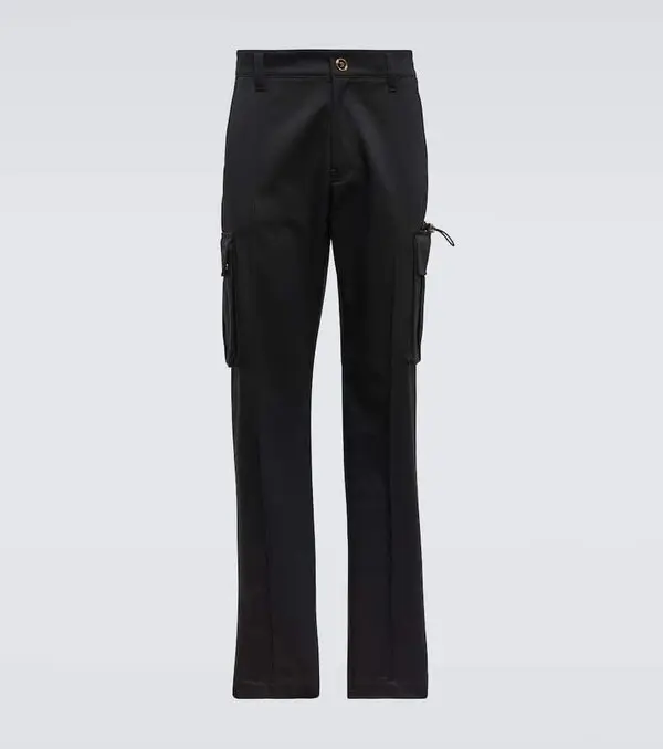 Versace Cotton Gabardine Cargo Pants
