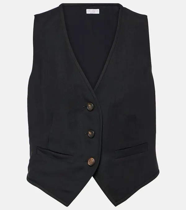 Brunello Cucinelli Single-breasted Vest - Black