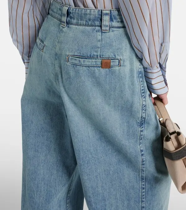 Brunello Cucinelli High-rise Wide-leg Jeans - Blue