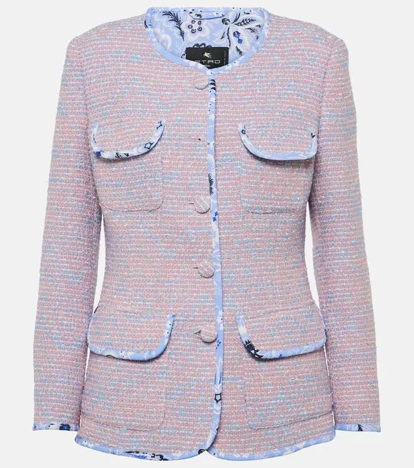 Etro Checked Wool-blend Tweed Jacket