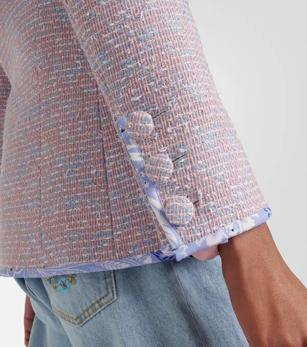 Etro Checked Wool-blend Tweed Jacket
