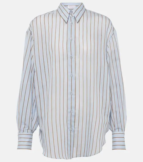 Brunello Cucinelli Cotton-blend Lamé Shirt