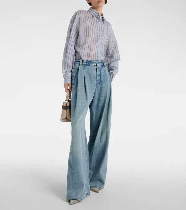 Brunello Cucinelli Cotton-blend Lamé Shirt