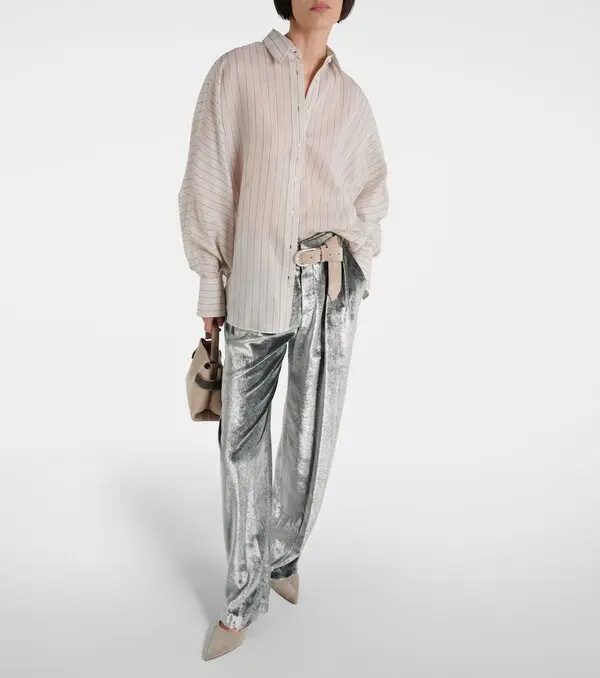 Brunello Cucinelli Cotton-blend Lamé Shirt