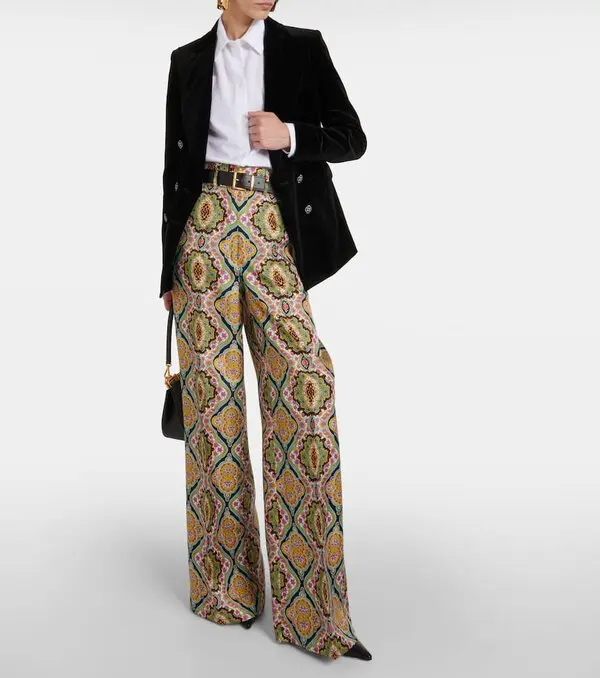 Etro Printed Wide-leg Pants - Multicoloured
