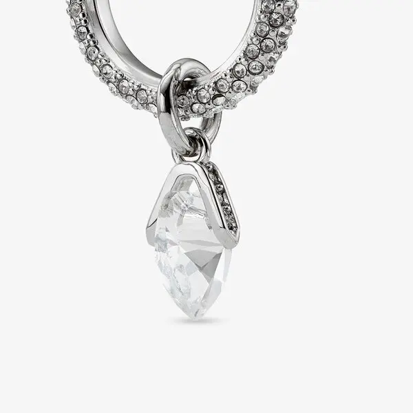 JIMMY CHOO Heart Hoop Earrings - Silver/crystal