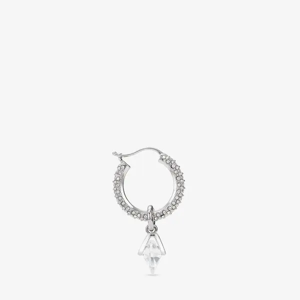 JIMMY CHOO Heart Hoop Earrings - Silver/crystal