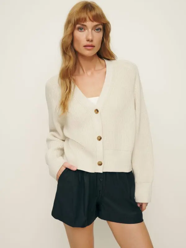 REFORMATION Jessa Cotton Cardigan