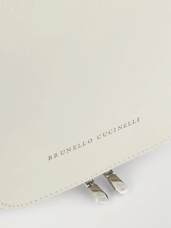 Brunello Cucinelli Textured-leather Cosmetics Case
