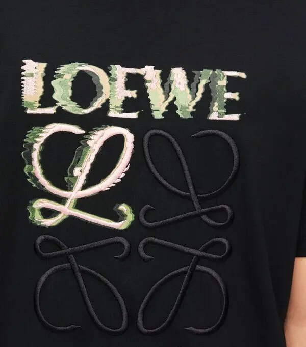 Loewe Glitch Anagram T-Shirt - Black | Editorialist