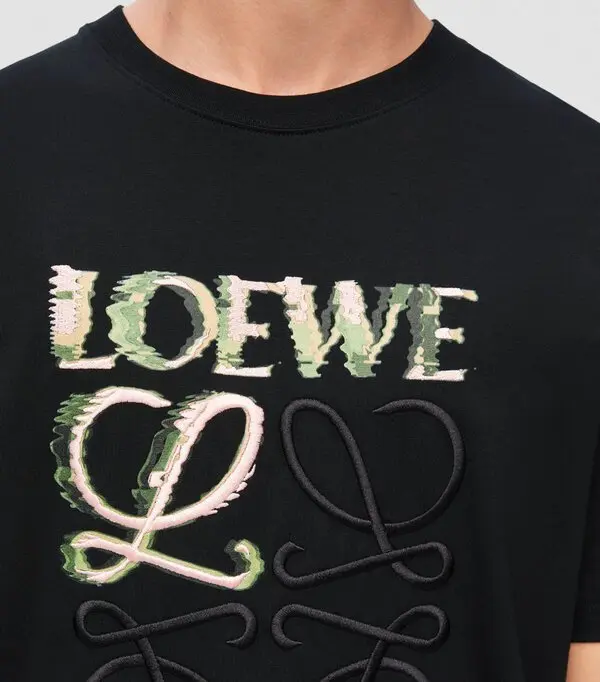 Loewe Glitch Anagram T-Shirt - Black | Editorialist