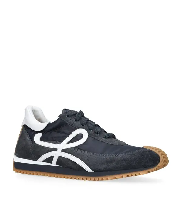 Loewe Suede Panel Sneakers - Blue