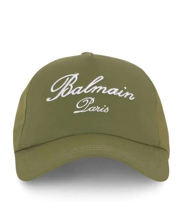 Balmain Embroidered Logo Baseball Cap - Green | Editorialist display picture 1
