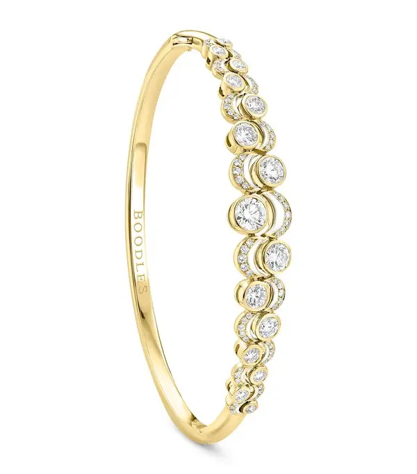BOODLES Yellow And Diamond Over The Moon Bangle - Gold