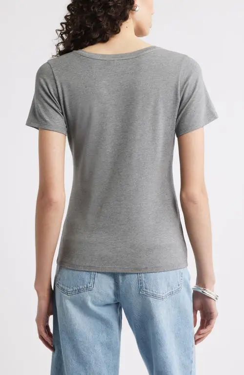 Nordstrom Everyday V-neck T-shirt - Grey Dark Heather