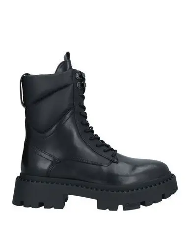 Ash Leather And Textile Lace-up Ankle Boots