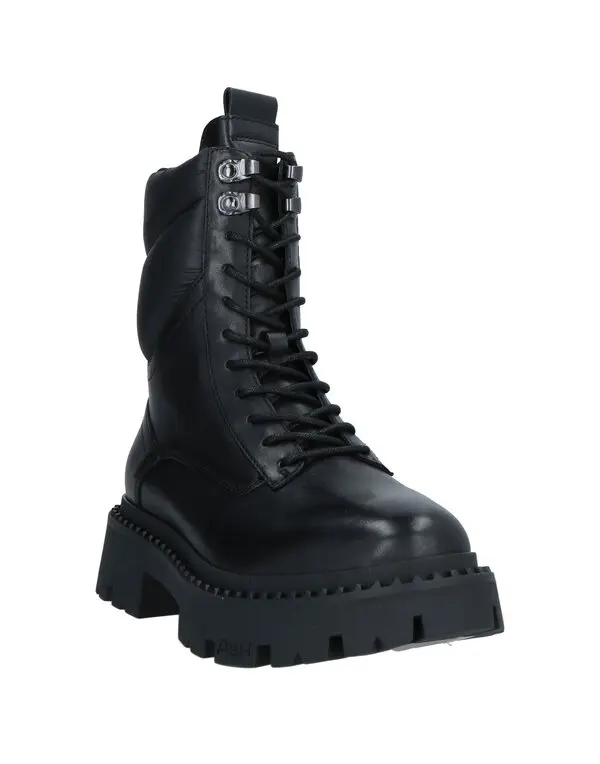 Ash Leather And Textile Lace-up Ankle Boots