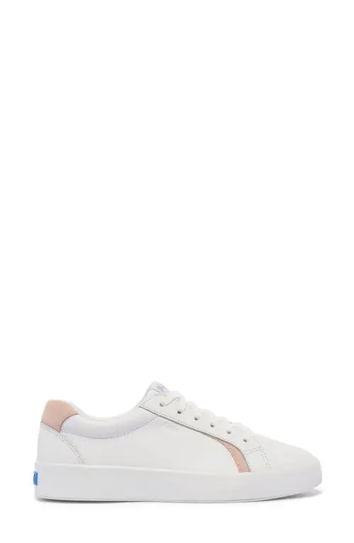 KEDS® Pursuit Low Top Sneaker - White/light Pink Leather