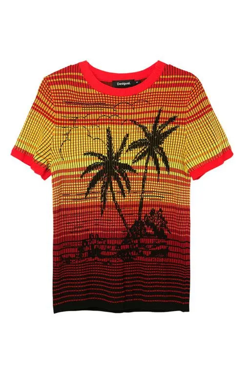 Desigual Palm Tree Knit T-shirt