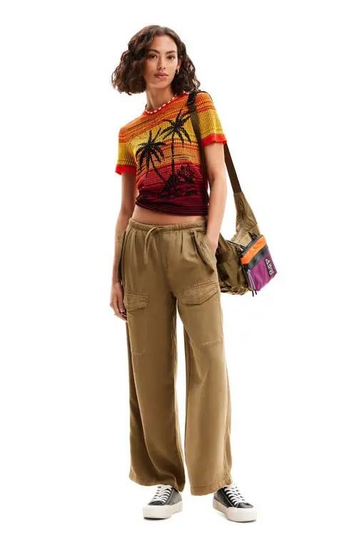 Desigual Palm Tree Knit T-shirt