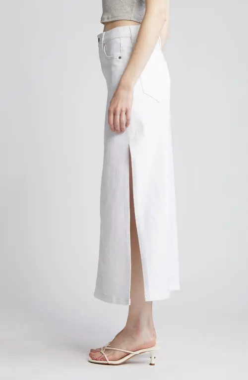 HIDDEN JEANS Side Slit Midi Denim Skirt