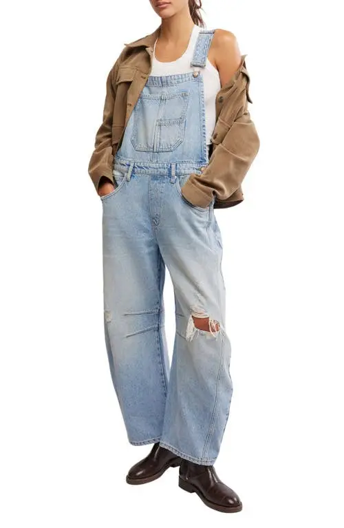 Free People We The Free Good Luck Denim Overalls