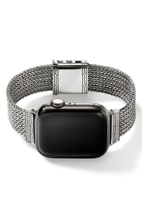 John Hardy Diamond Pavé Smart Watch Strap - Silver