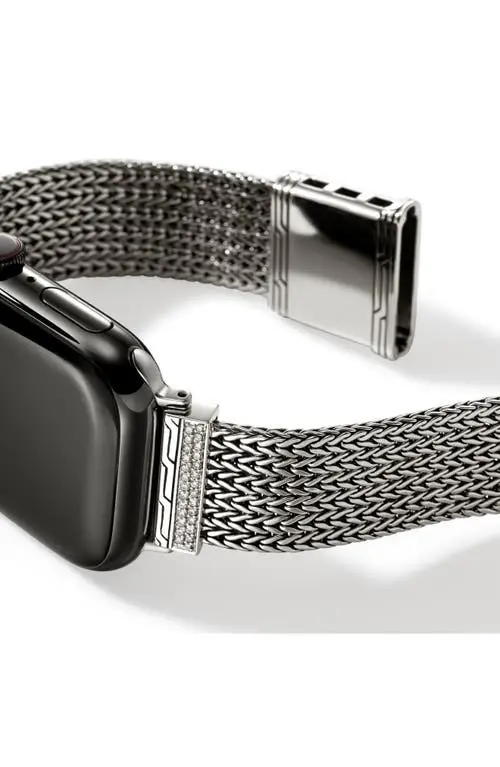 John Hardy Diamond Pavé Smart Watch Strap - Silver