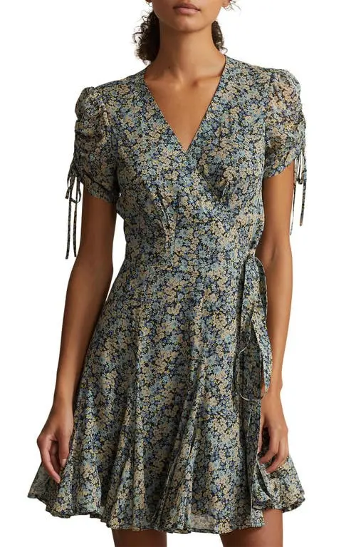 Ralph Lauren Floral Georgette Wrap Dress In Mint Floral - 59% Off |  Editorialist