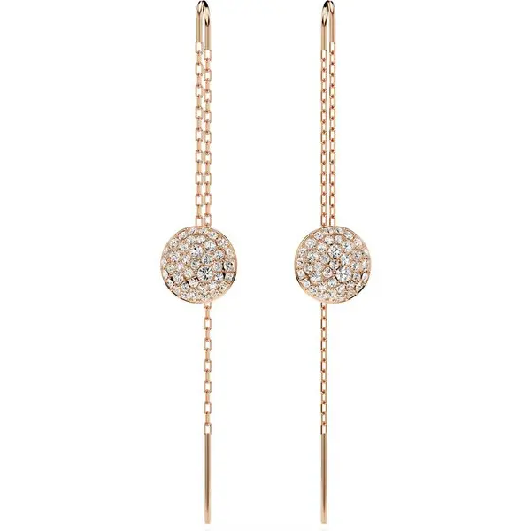 SWAROVSKI Sublima Threader Earrings - Rose Gold