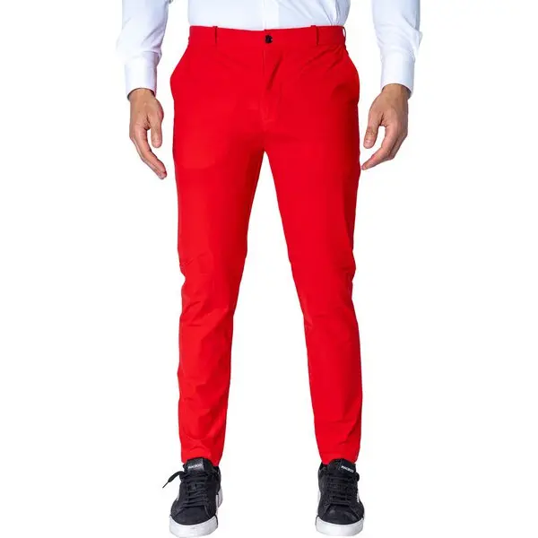 MACEOO Slim Fit Trousers - Red