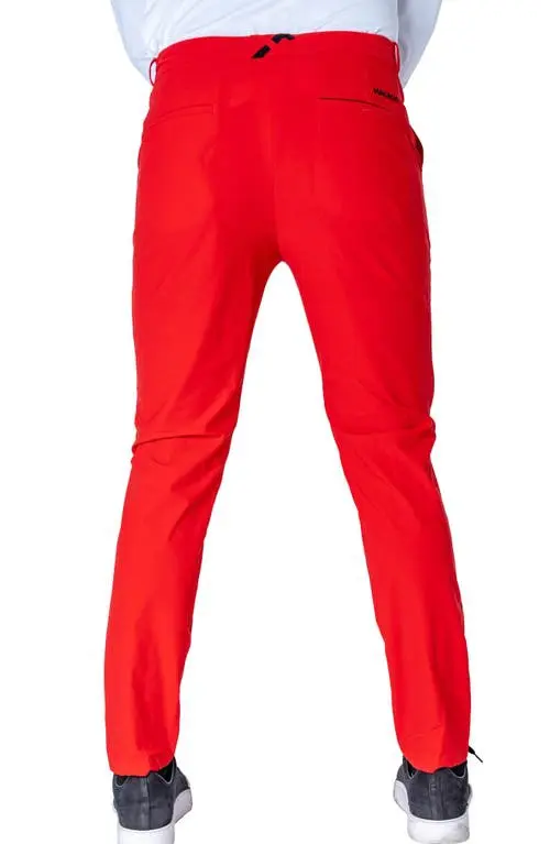 MACEOO Slim Fit Trousers - Red