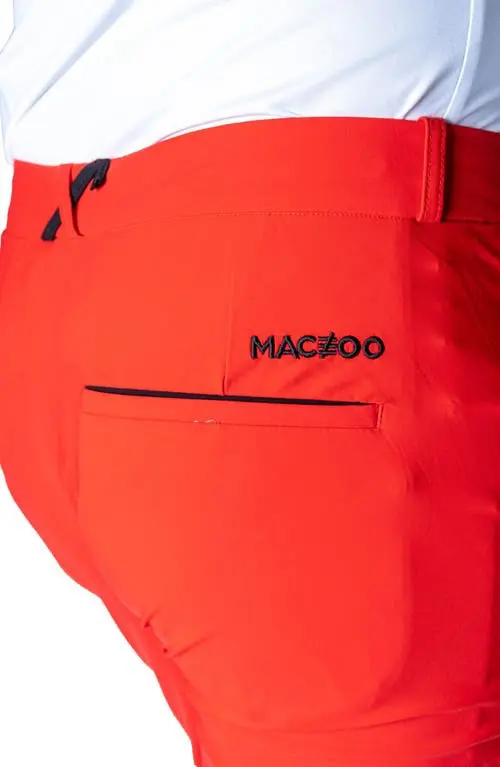 MACEOO Slim Fit Trousers - Red