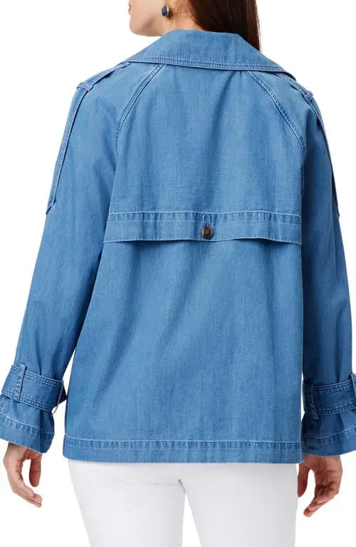 NIC+ZOE Double Breasted Denim Coat