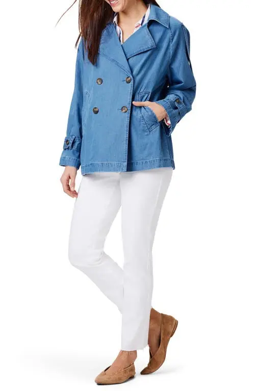 NIC+ZOE Double Breasted Denim Coat