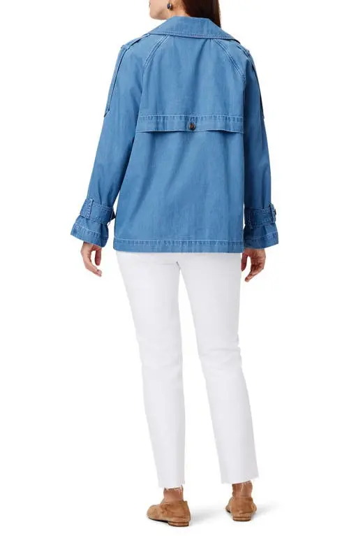 NIC+ZOE Double Breasted Denim Coat