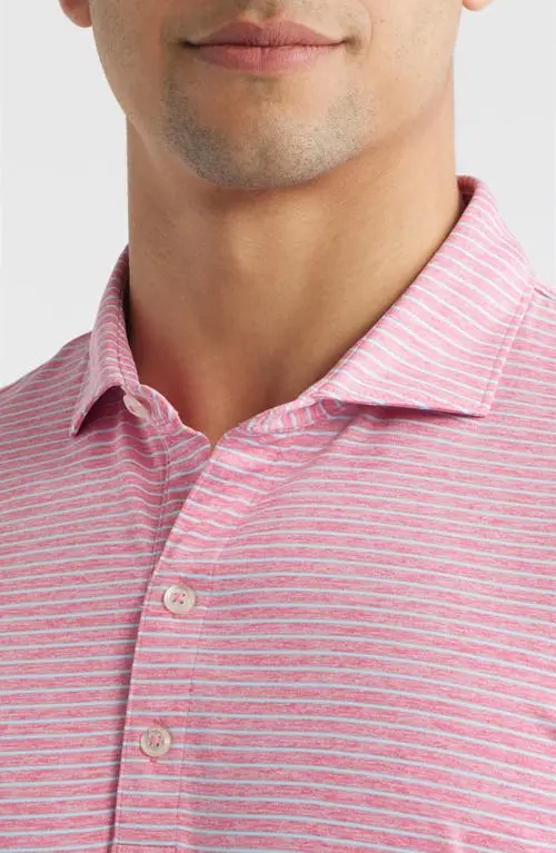 Johnnie-o Michael Stripe Performance Golf Polo - Punch