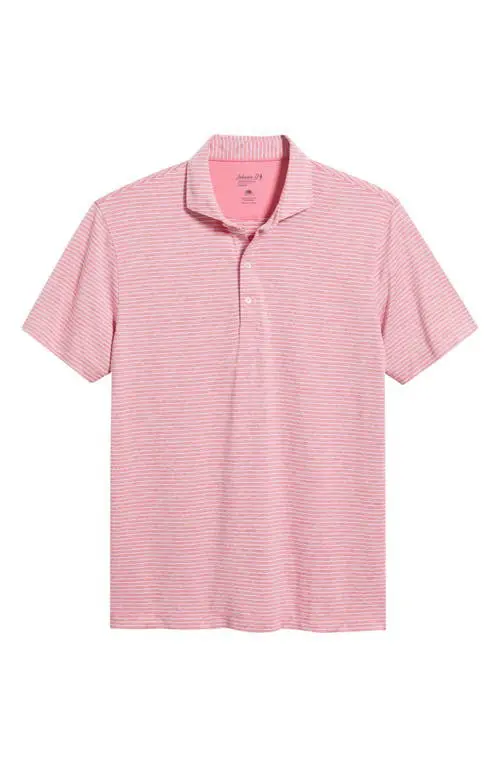 Johnnie-o Michael Stripe Performance Golf Polo - Punch
