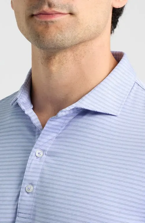 Johnnie-o Michael Stripe Performance Golf Polo - Viola