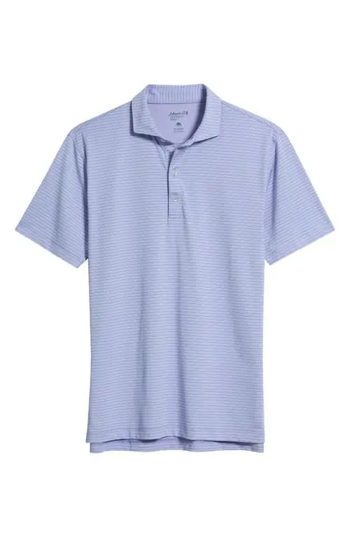 Johnnie-o Michael Stripe Performance Golf Polo - Viola
