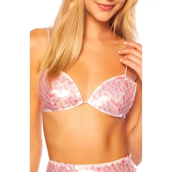 Susana Monaco Dot Sequin Bikini Top
