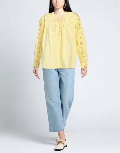 Maje Cotton Top With Bell Sleeves